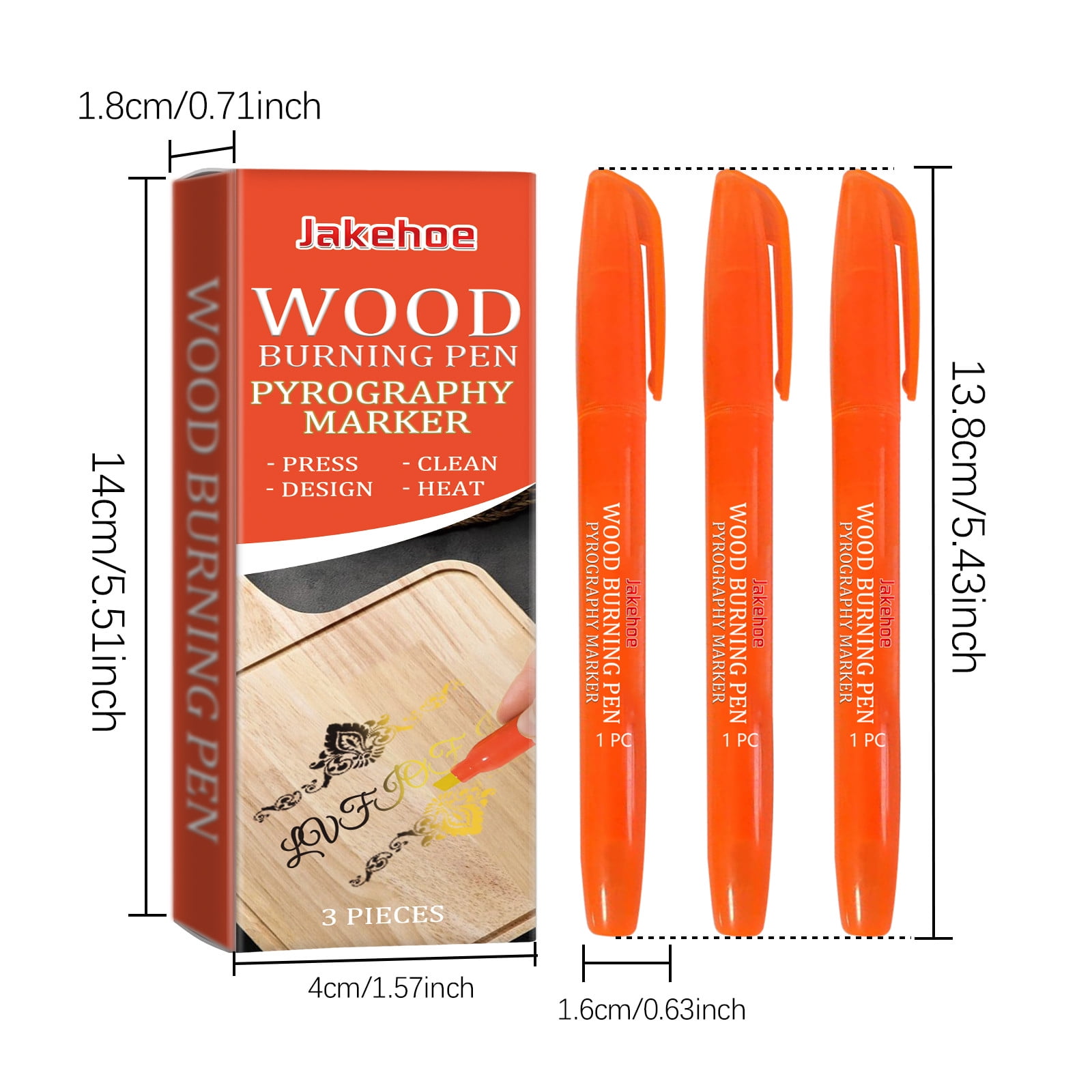 Acrylic Paint Markers Burning Marking Pen Wood Pyrography Pen Burning ...