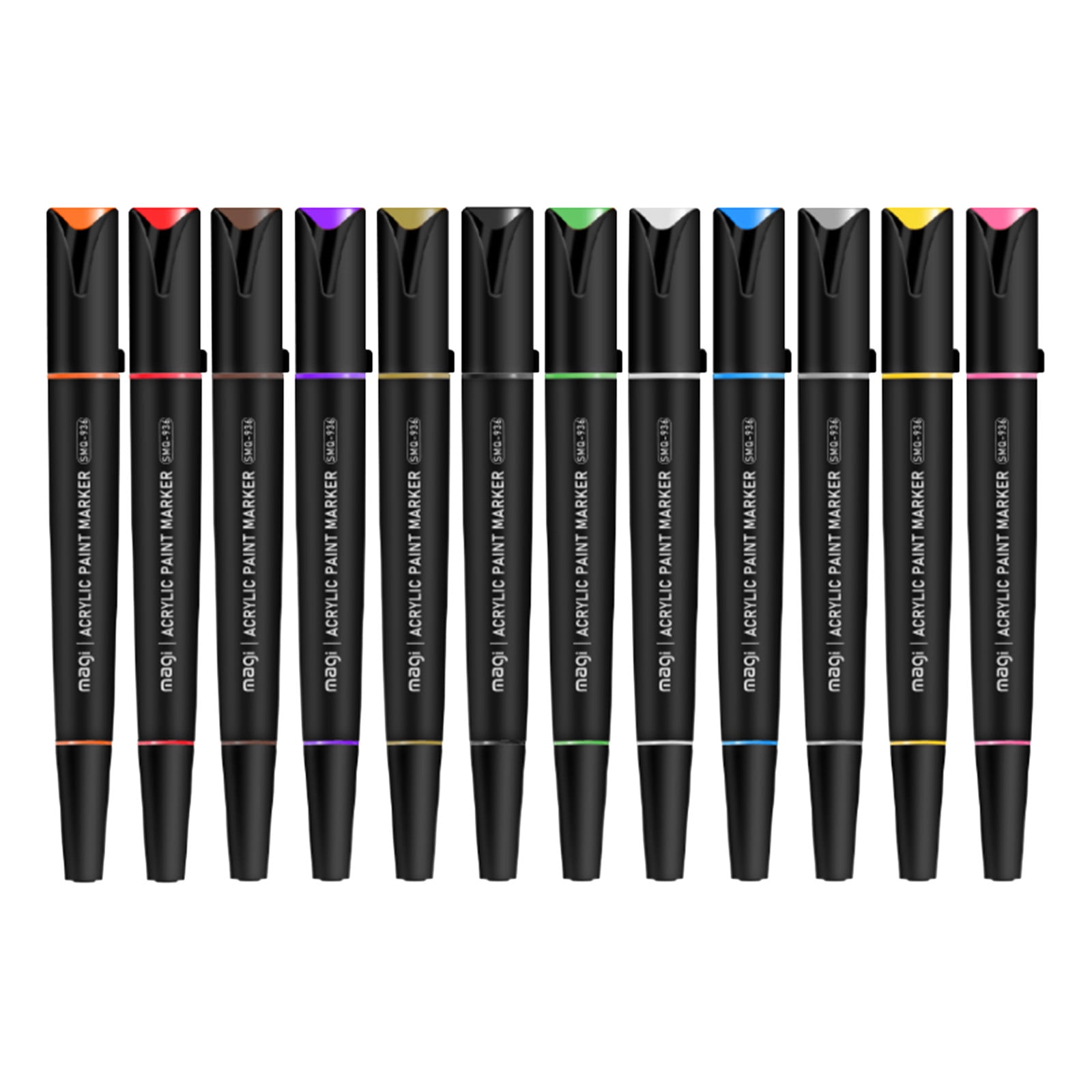 Acrylic Paint Markers Double-headed Acrylic Marker Black Rod DIY Hand ...