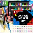 Acrylic Paint Markers Set, Dual Tip Art Markers for Artists - Perfect ...