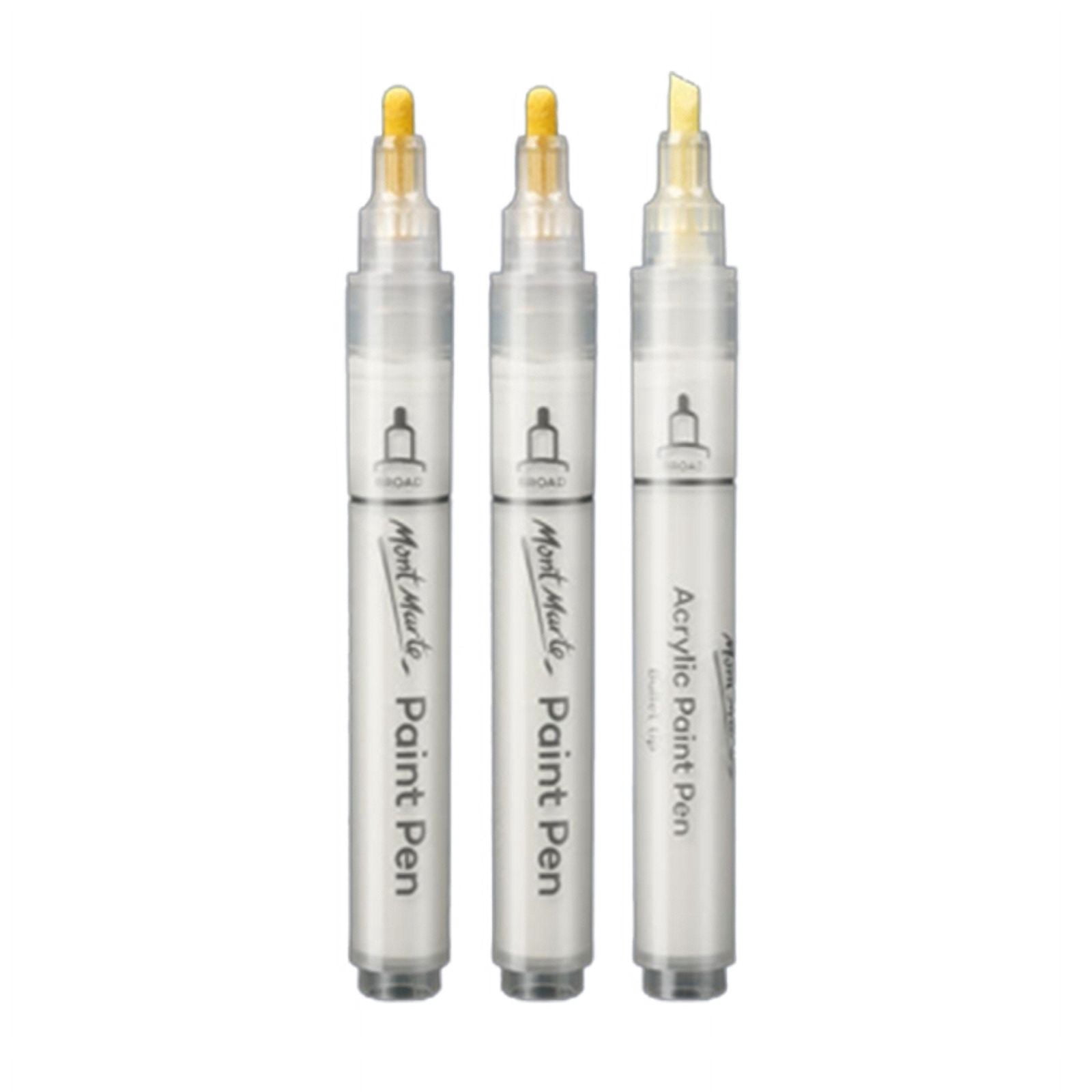 Acrylic Paint Pen Set Broad/Chisel Tip for Fabric, Wood, Metal,Stone ...