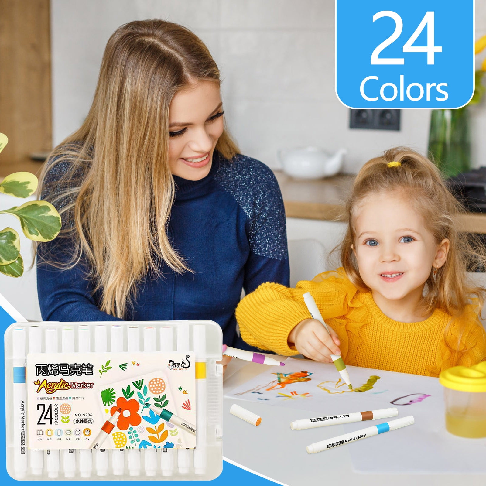 Acrylic Paint Pens, Extra-fine Tip, 64ml, for Stone, Ceramic, Glass ...