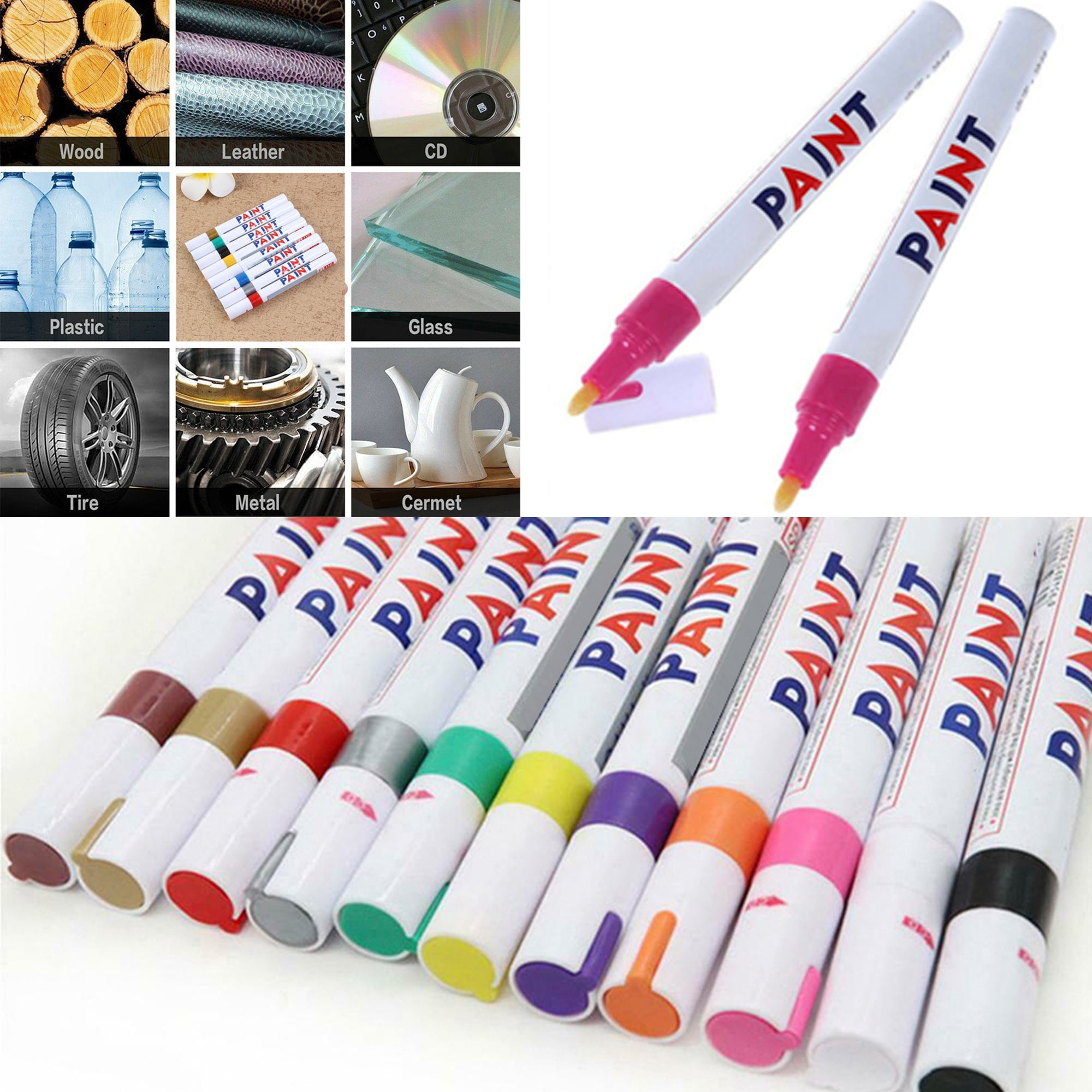 Acrylic Paint Pens, Marker Pens for DIY Craft Projects Waterproof Paint ...