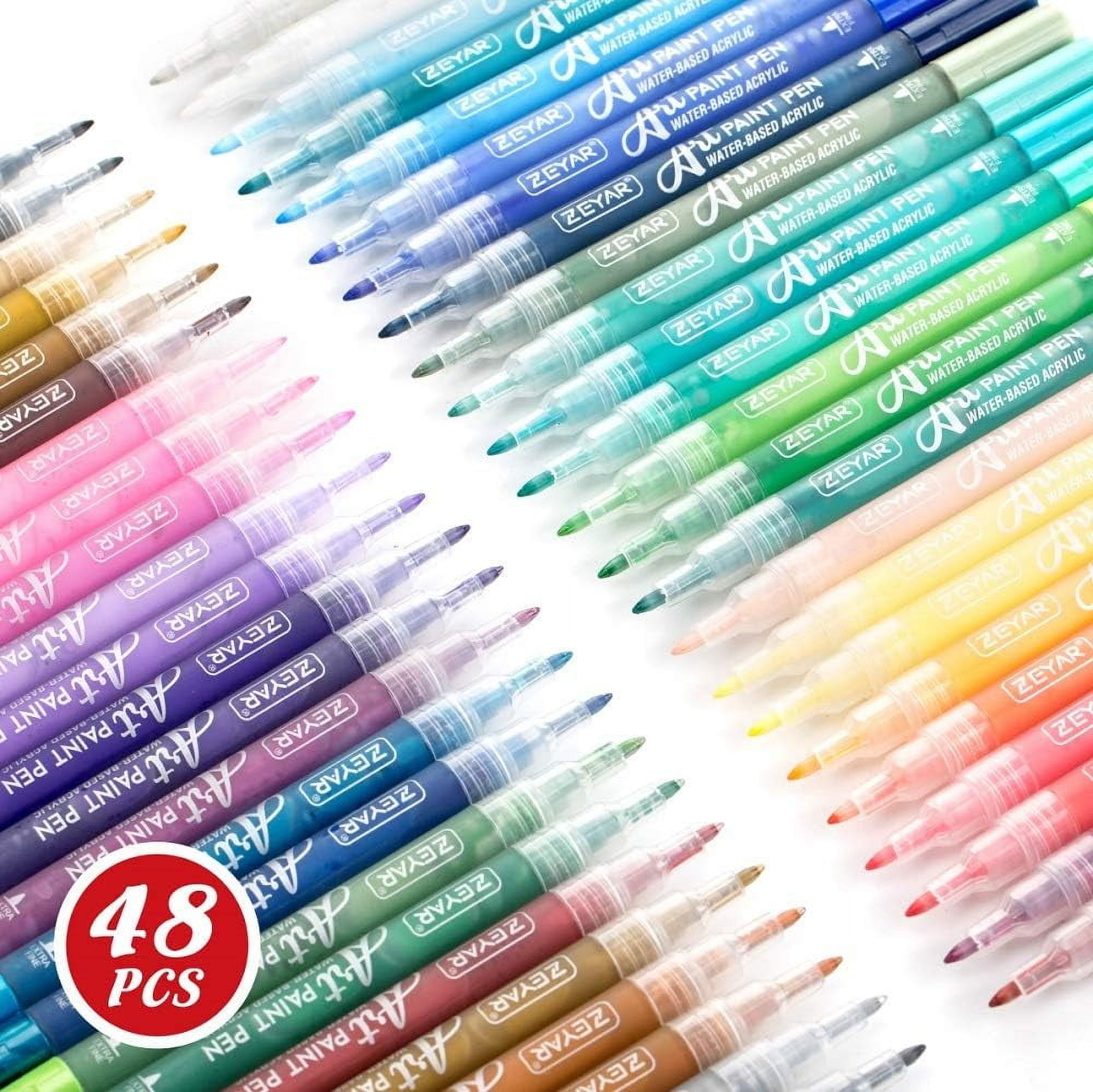 Acrylic Paint Pens, Rock Painting Expert, Extra Fine Tip, 48 Colors, AP ...
