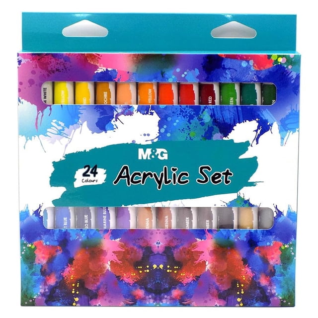 Acrylic Paint Set 24 Colors 12ML (1 Per Pack) - Walmart.com