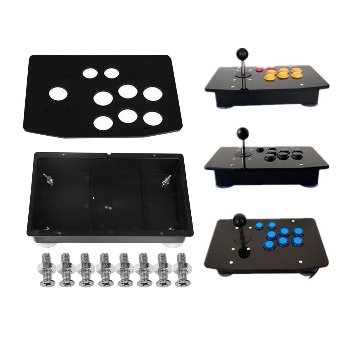 Acrylic Panel and Case DIY Set Kits PC Rocker Joystick DIY Cabinet For ...
