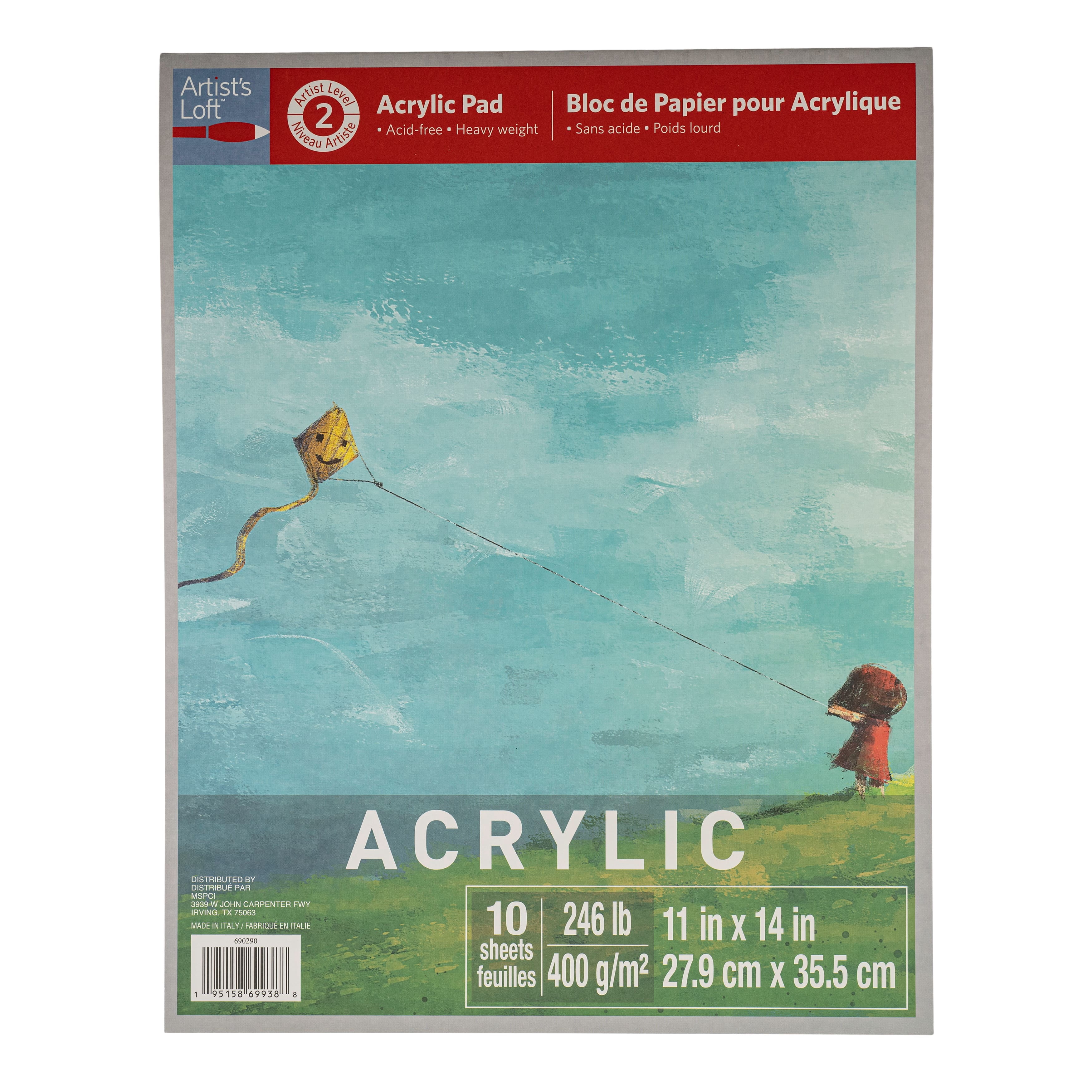 Acrylic Paper Pad by Artist's Loft™ - 246lb/400gsm - 10 sheets ...