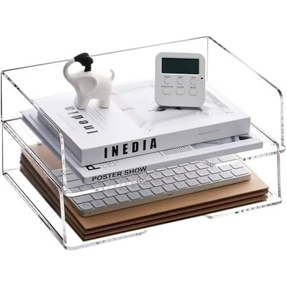 Acrylic Paper Tray Desk Organizers and Office Suplies Document Storage ...