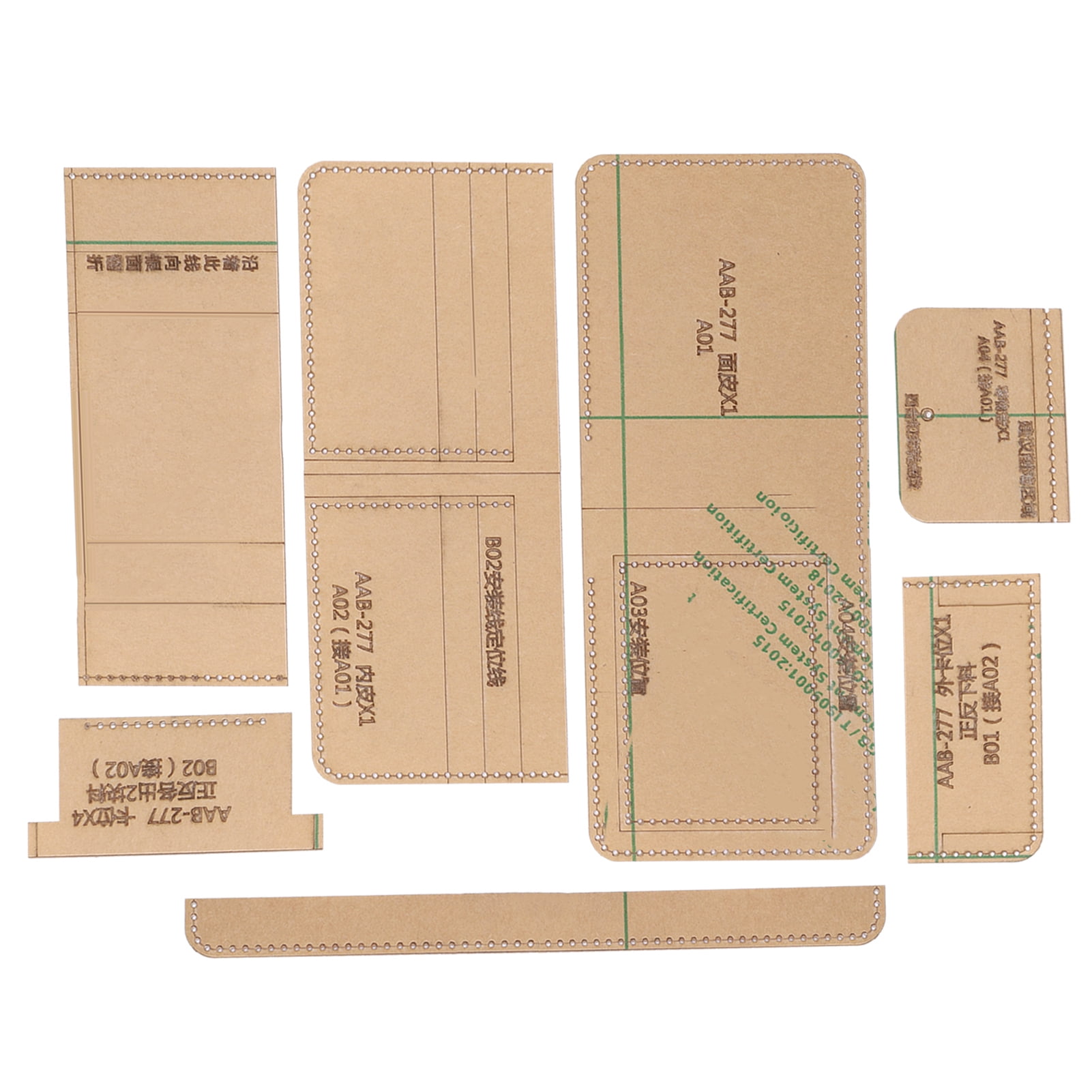 Acrylic Pattern Templete Stencil Short Wallet Making Hand‑Made Craft ...