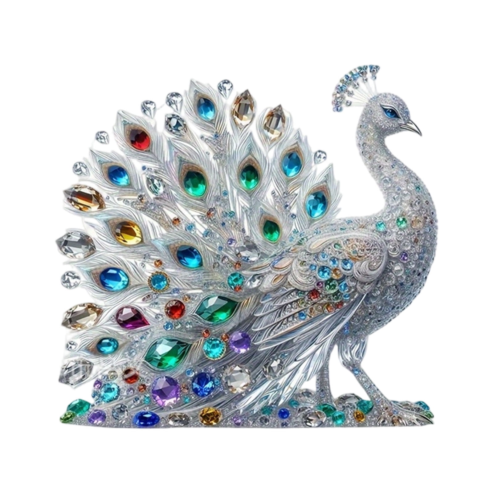 Acrylic Peacocks Statues Desk Decorative Figurines Lovely Figurines ...