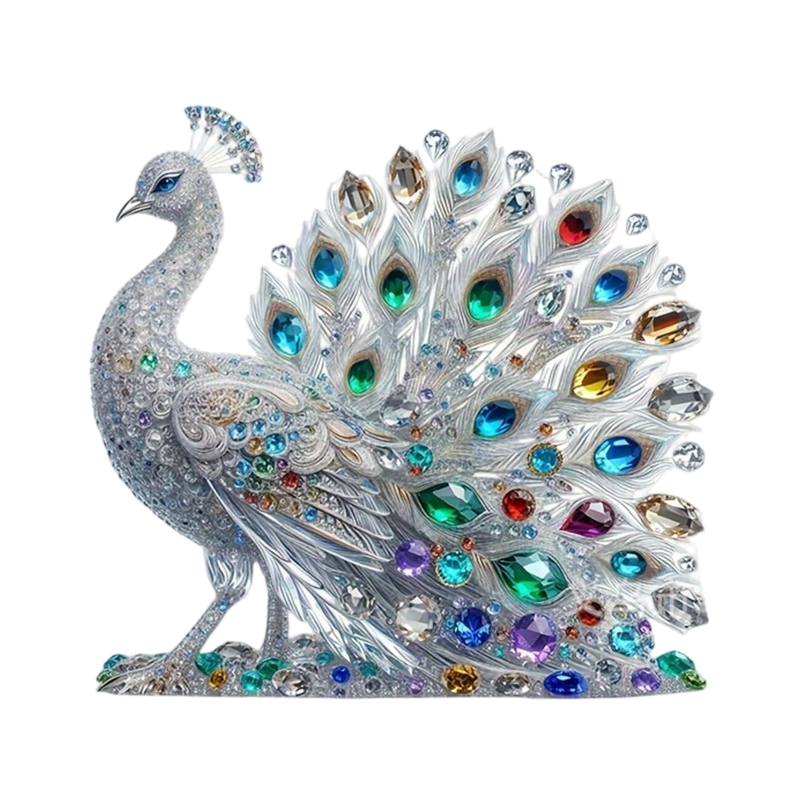 Acrylic Peacocks Statues Desk Decorative Figurines Lovely Figurines ...