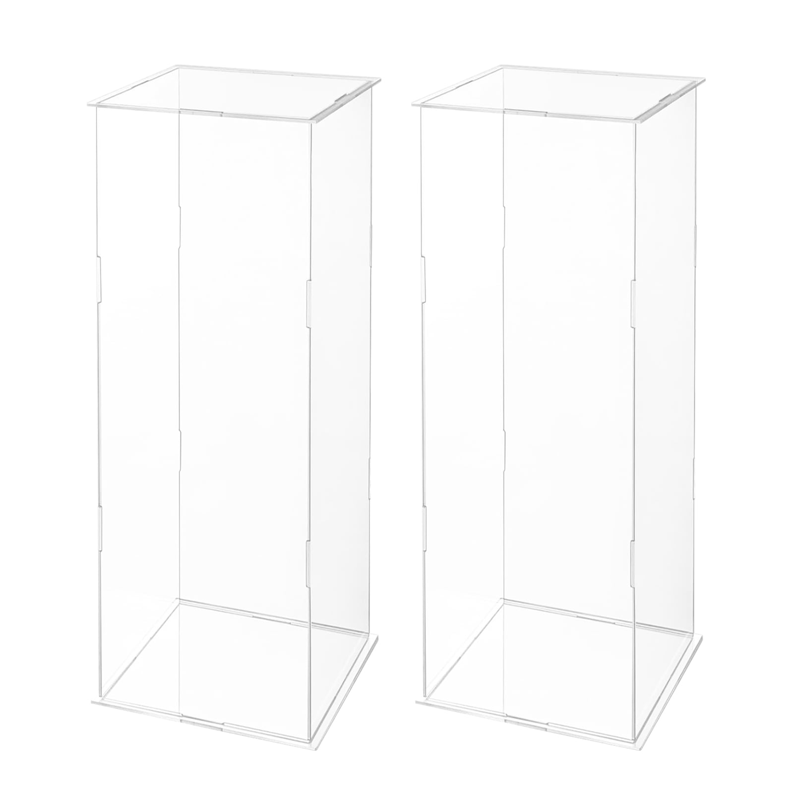 Acrylic Pedestal Stand | 2PCS Clear Tall Cube Riser Box | 31X11X11Inch ...