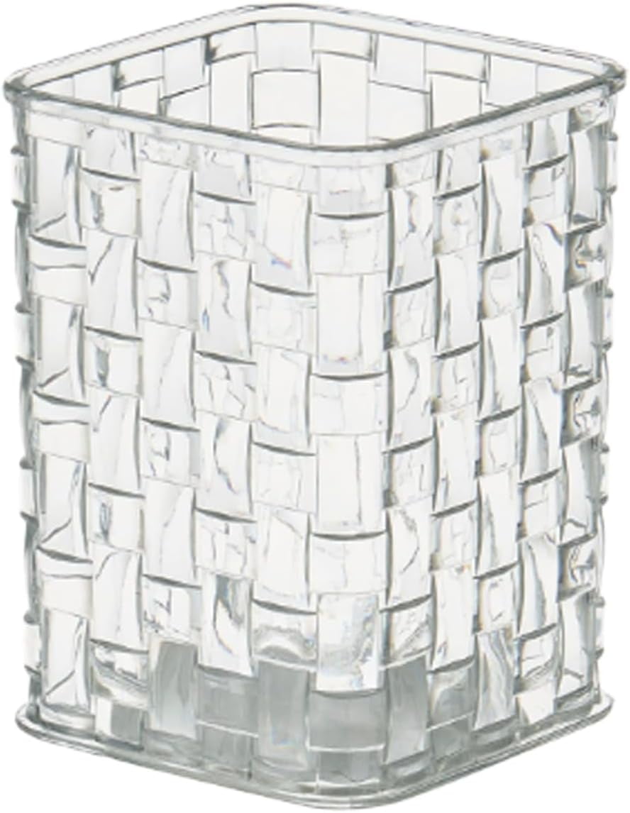 Acrylic Pen Holder,Clear Makeup Brush Holder with Woven Texture ...
