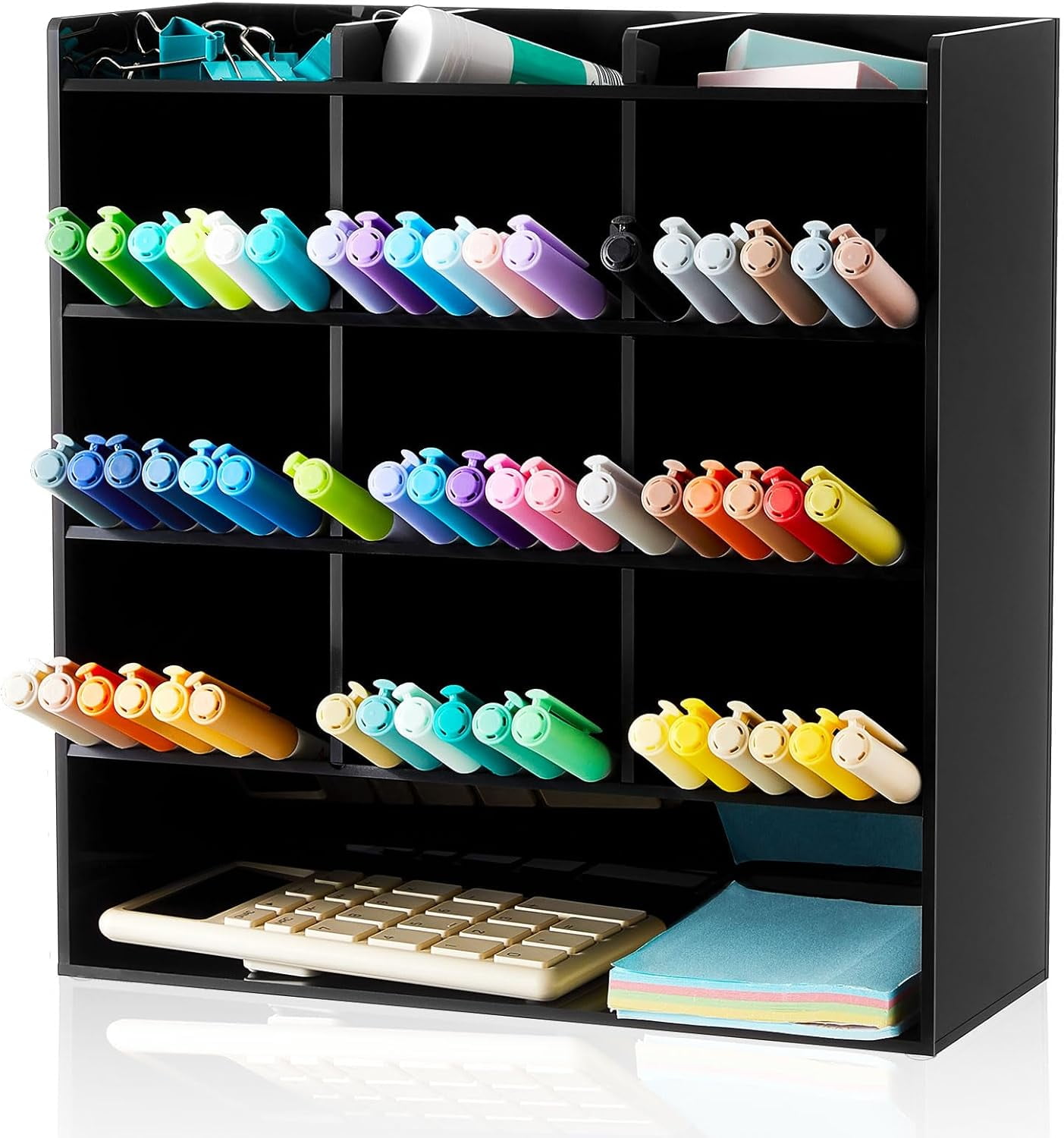 Acrylic Pen Organizer Storage for 150 Markers Vertical Marker Organizer ...