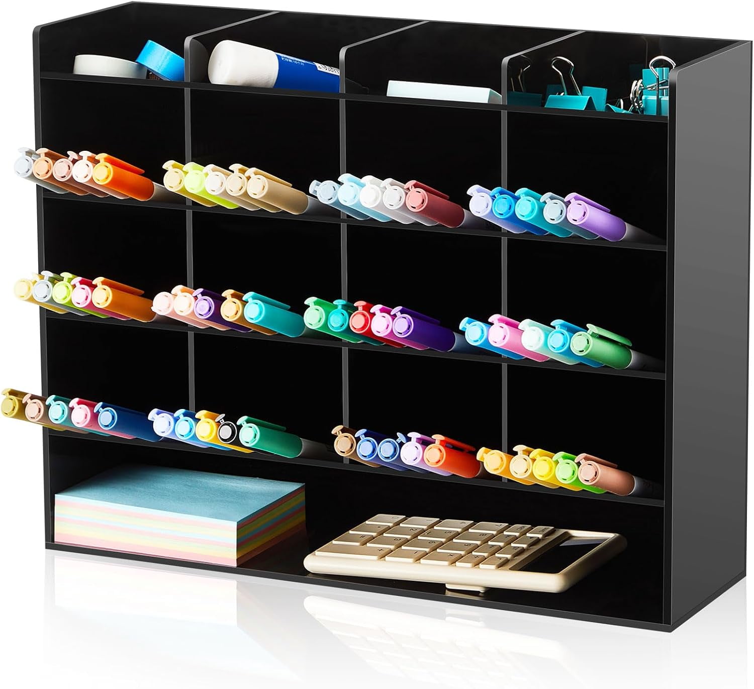 Acrylic Pen Organizer Storage for 200 Markers Vertical Marker Organizer ...