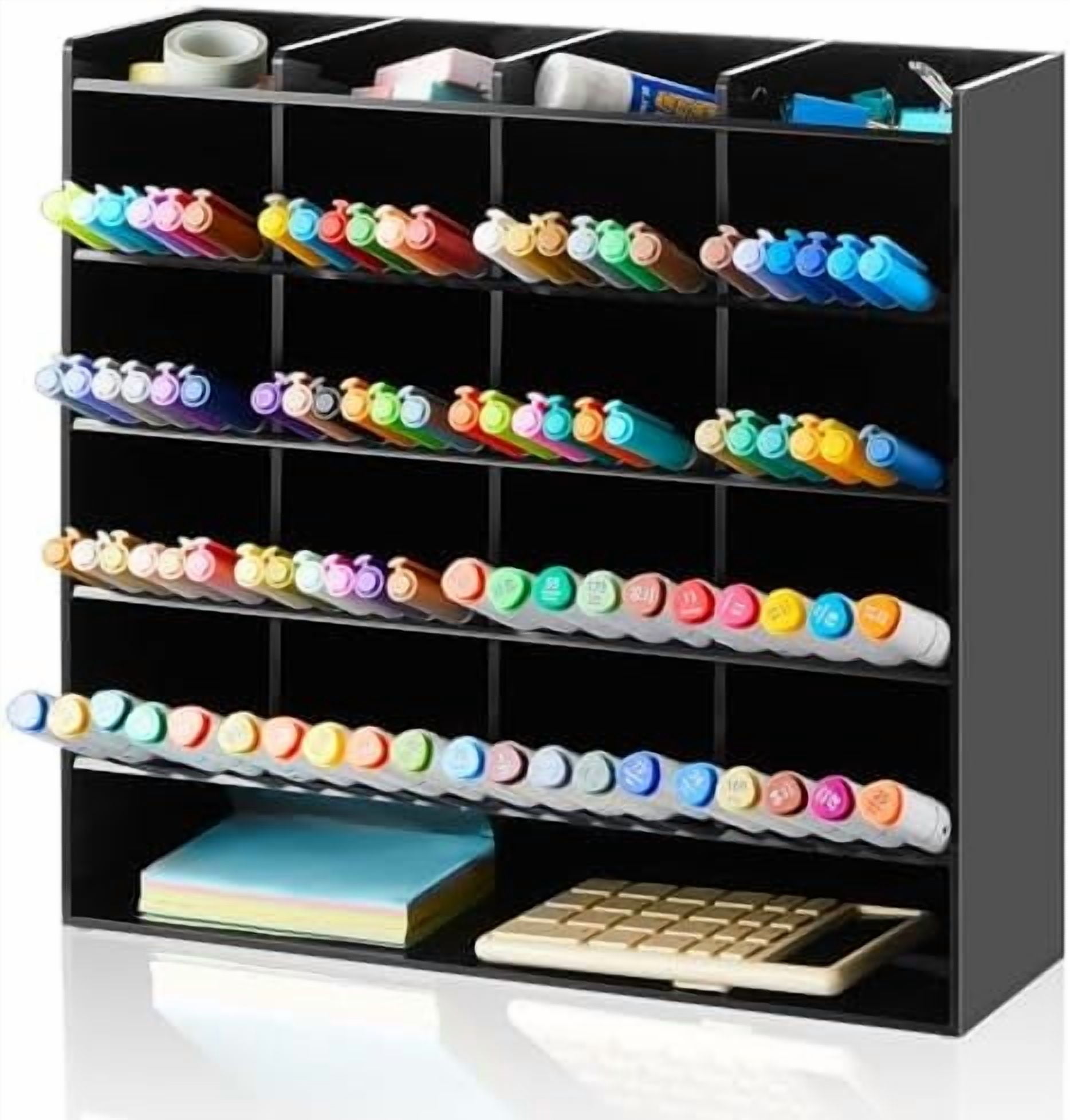 Acrylic Pen Organizer Storage for 250 Markers Vertical Marker Organizer ...
