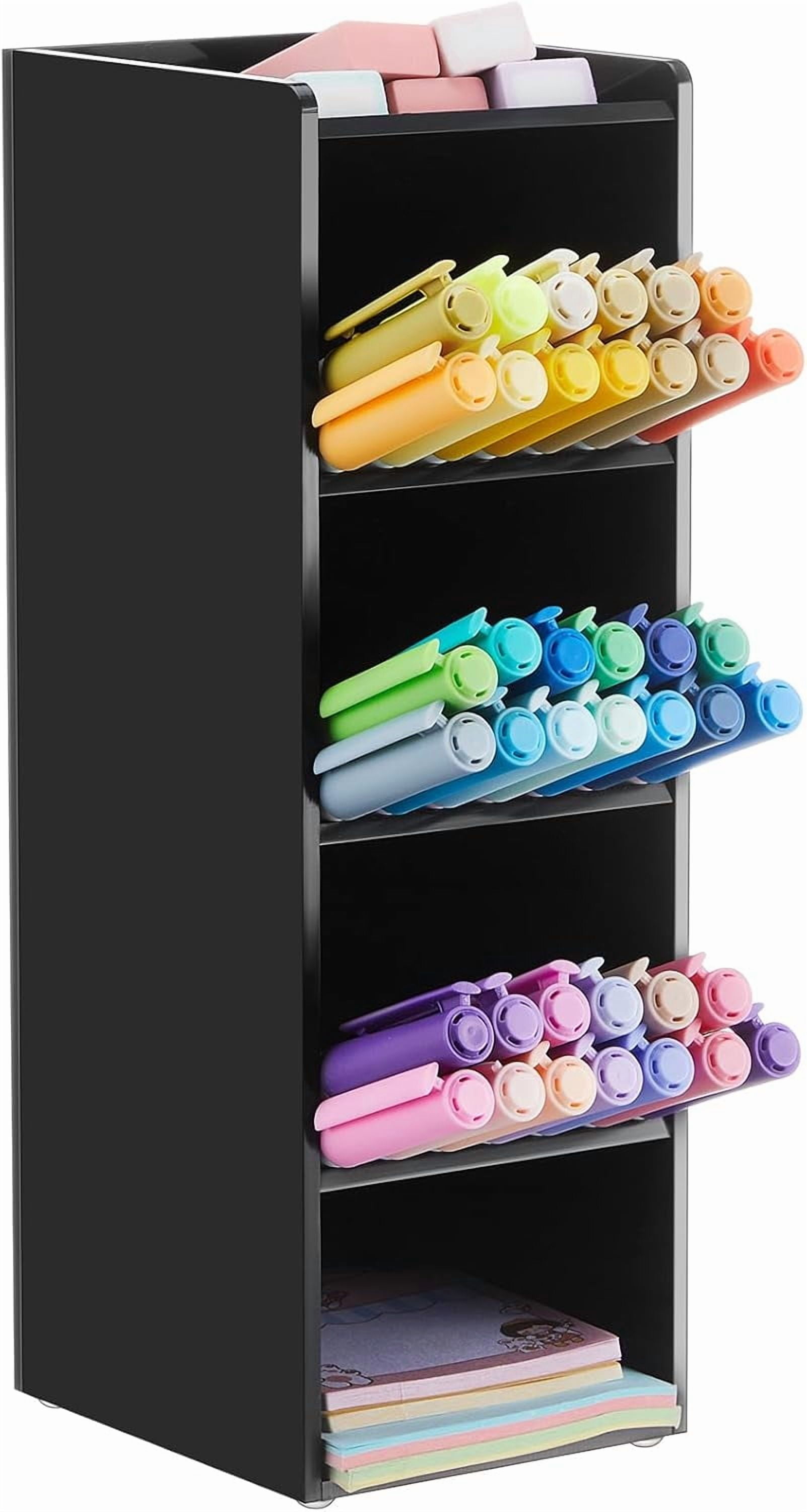 Acrylic Pen Organizer Storage for 50 Markers Vertical Marker Organizer ...