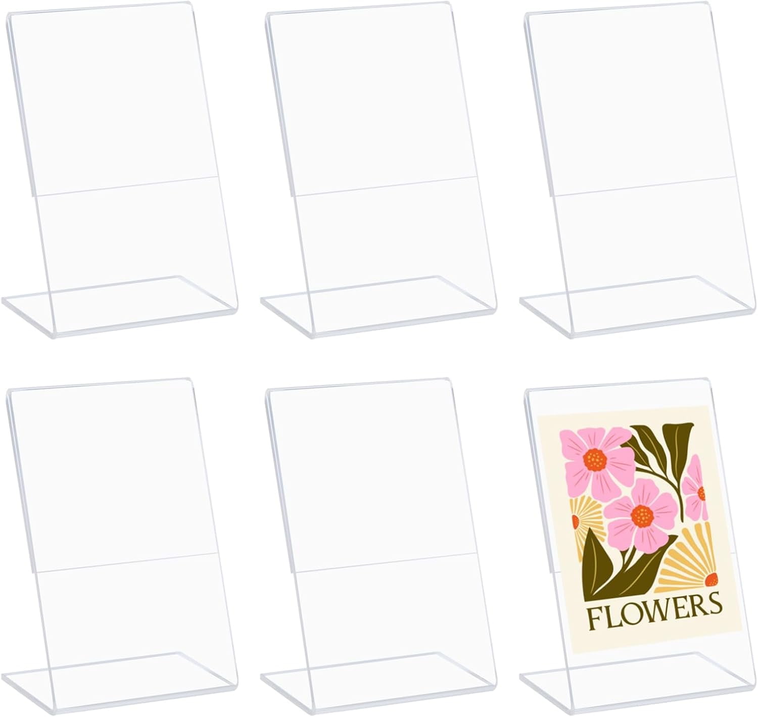 Acrylic Photo Frame Stand Home Desktop Decorations Rectangle Clear ...