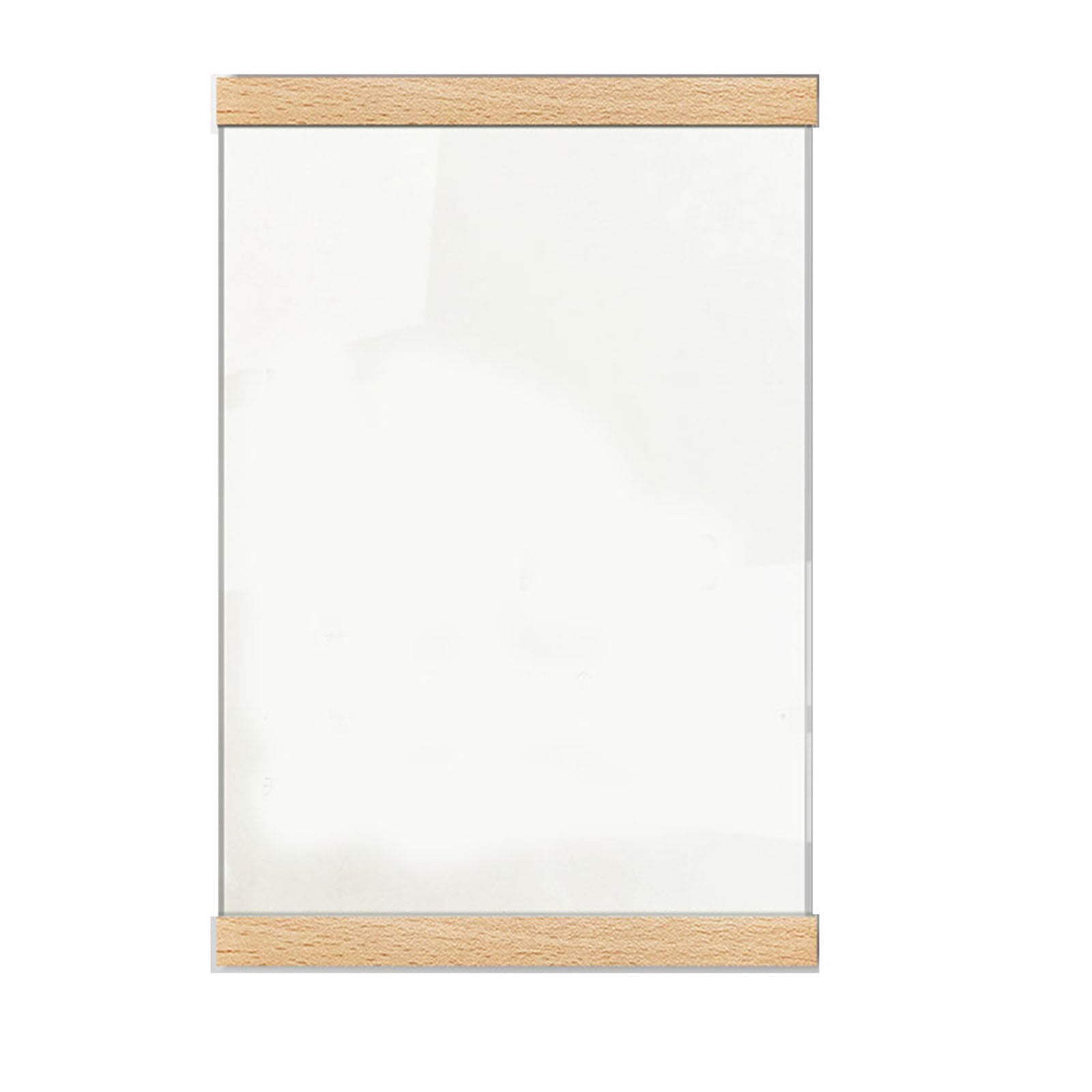 Acrylic Photo Frame, Transparent Magnetic Poster Display, Wooden Stand ...