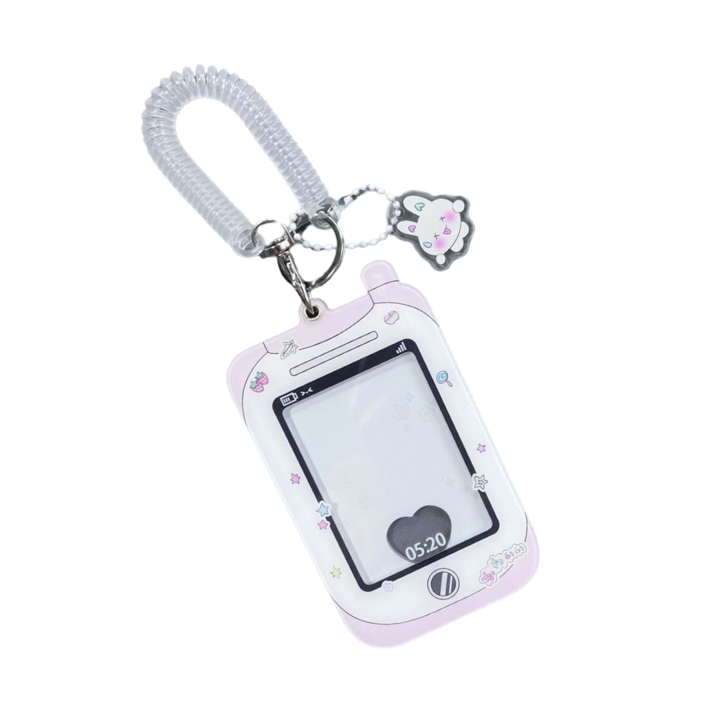 Acrylic Photocard Holder with Pendant Keychain Bus Card Protector ...