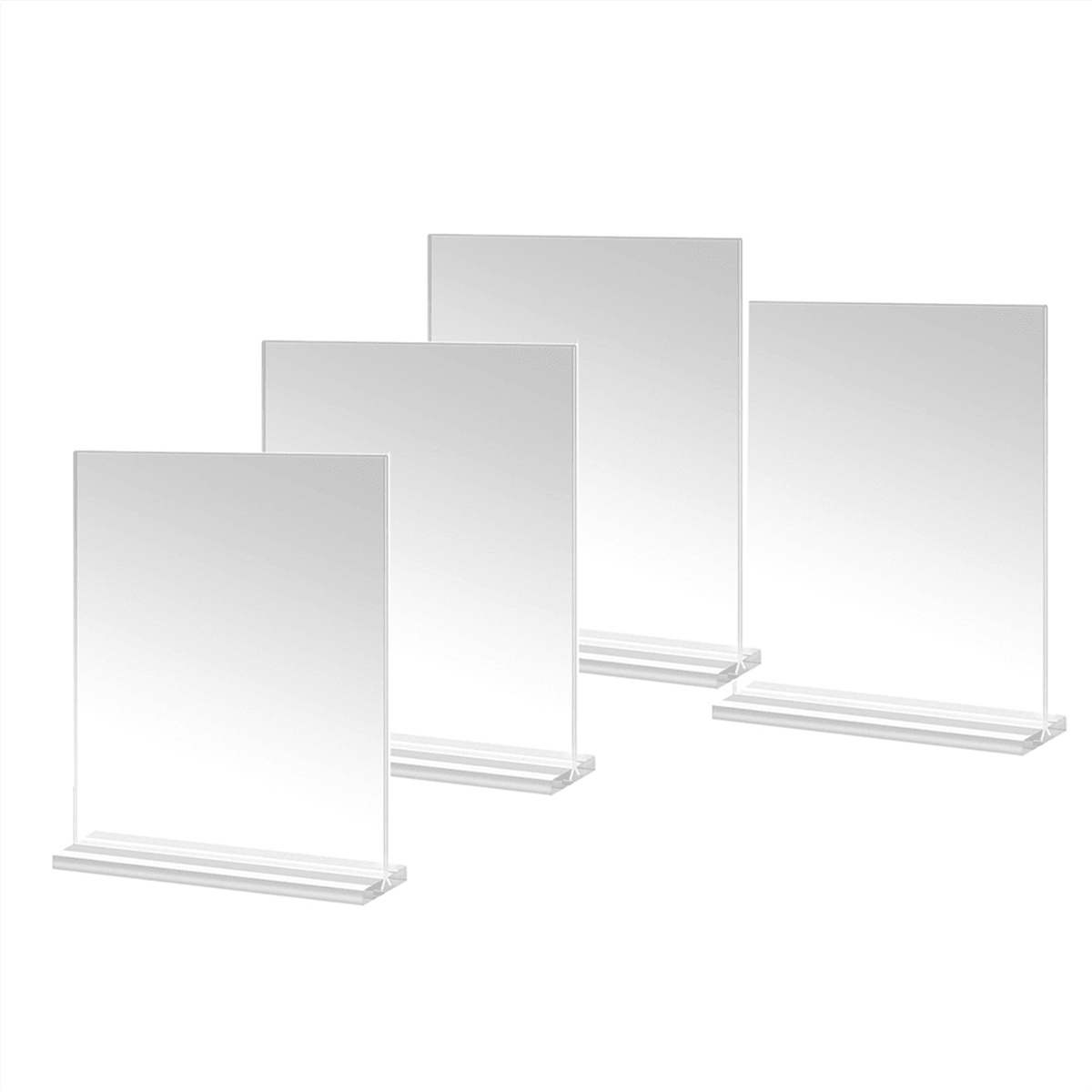 Acrylic Picture Frame 4x6 Inches, 4 Pack Plastic Frames Holder Standing ...