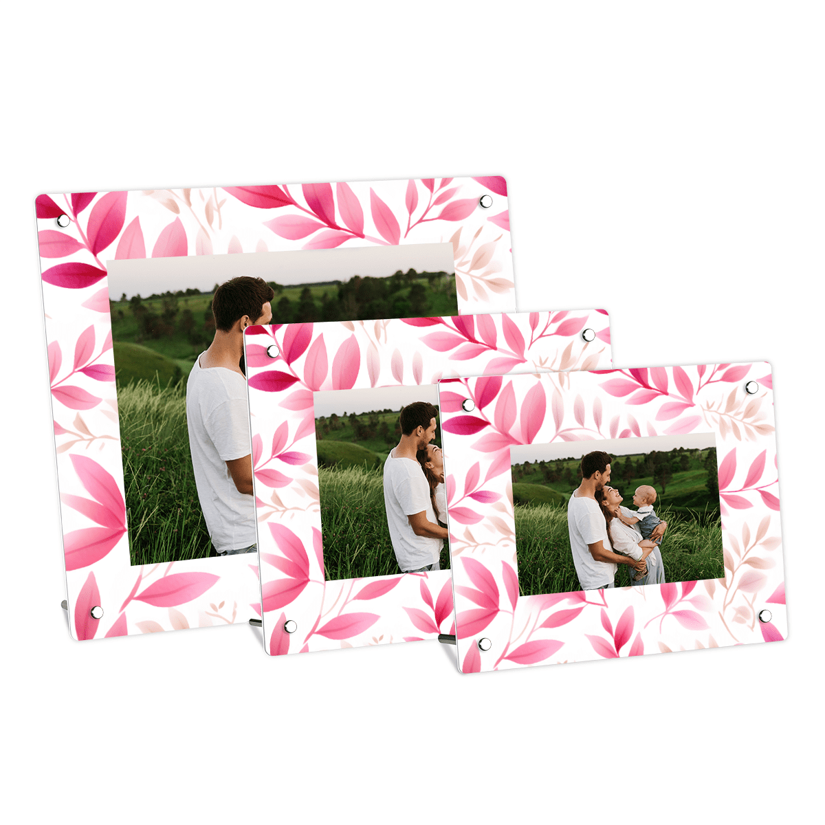 Acrylic Picture Frame Stand Tabletop 5x7In, Transparent Photo Frame ...