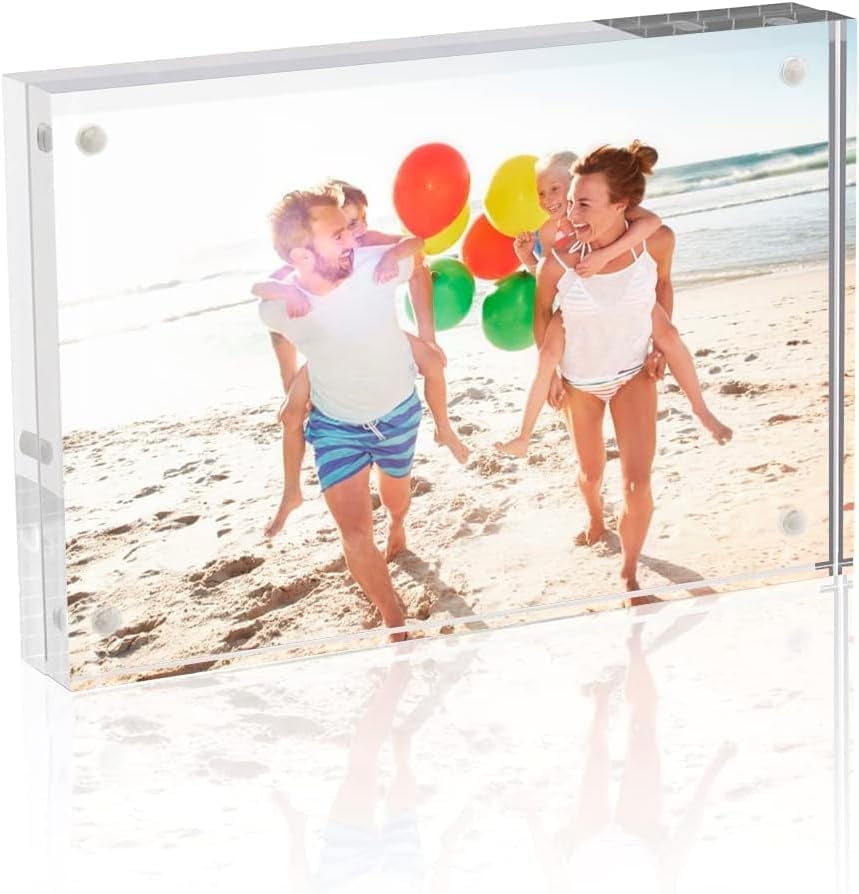 Acrylic Picture Frame, ZZVV 5x7 Inch 5 Pack Acrylic Photo Frames ...