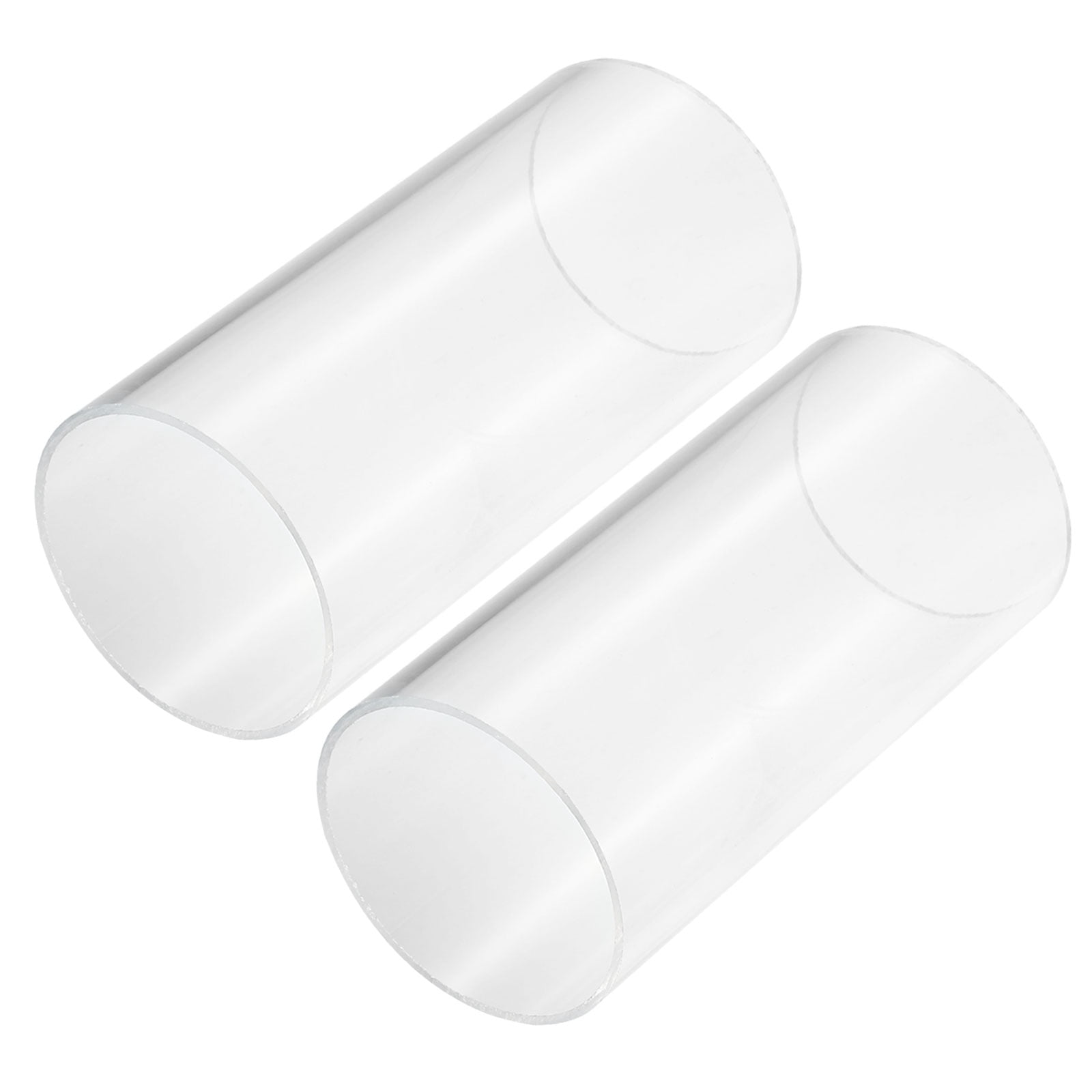 Acrylic Pipe Clear Rigid Round Tube 2pcs 76mm ID 80mm OD 6" for Lamps ...