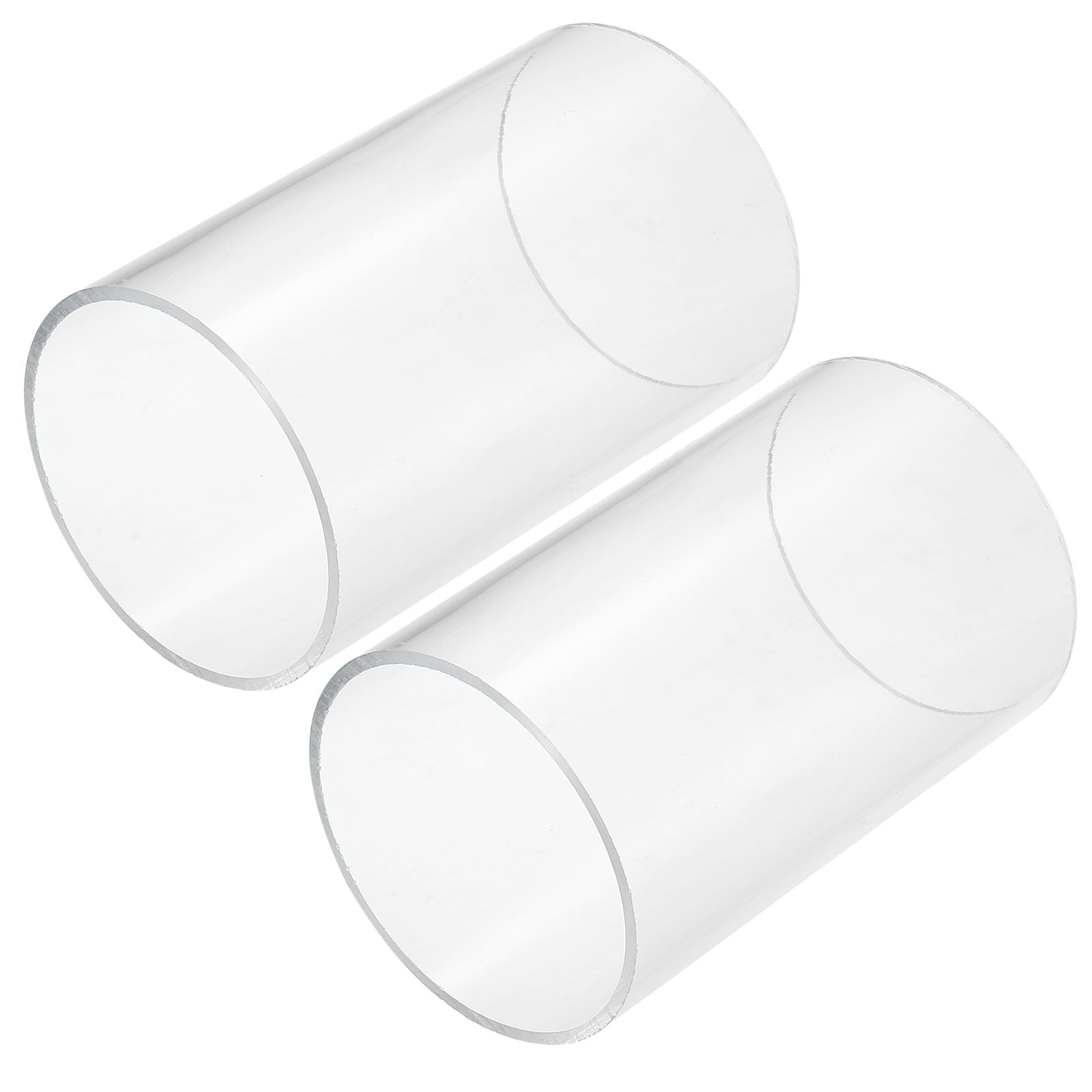Acrylic Pipe Clear Rigid Round Tube 2pcs 94mm ID 100mm OD 6" for Lamps ...