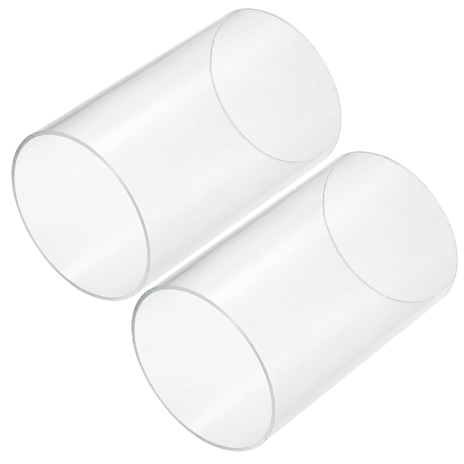 Acrylic Pipe Clear Rigid Round Tube 2pcs 96mm ID 100mm OD 6" for Lamps ...