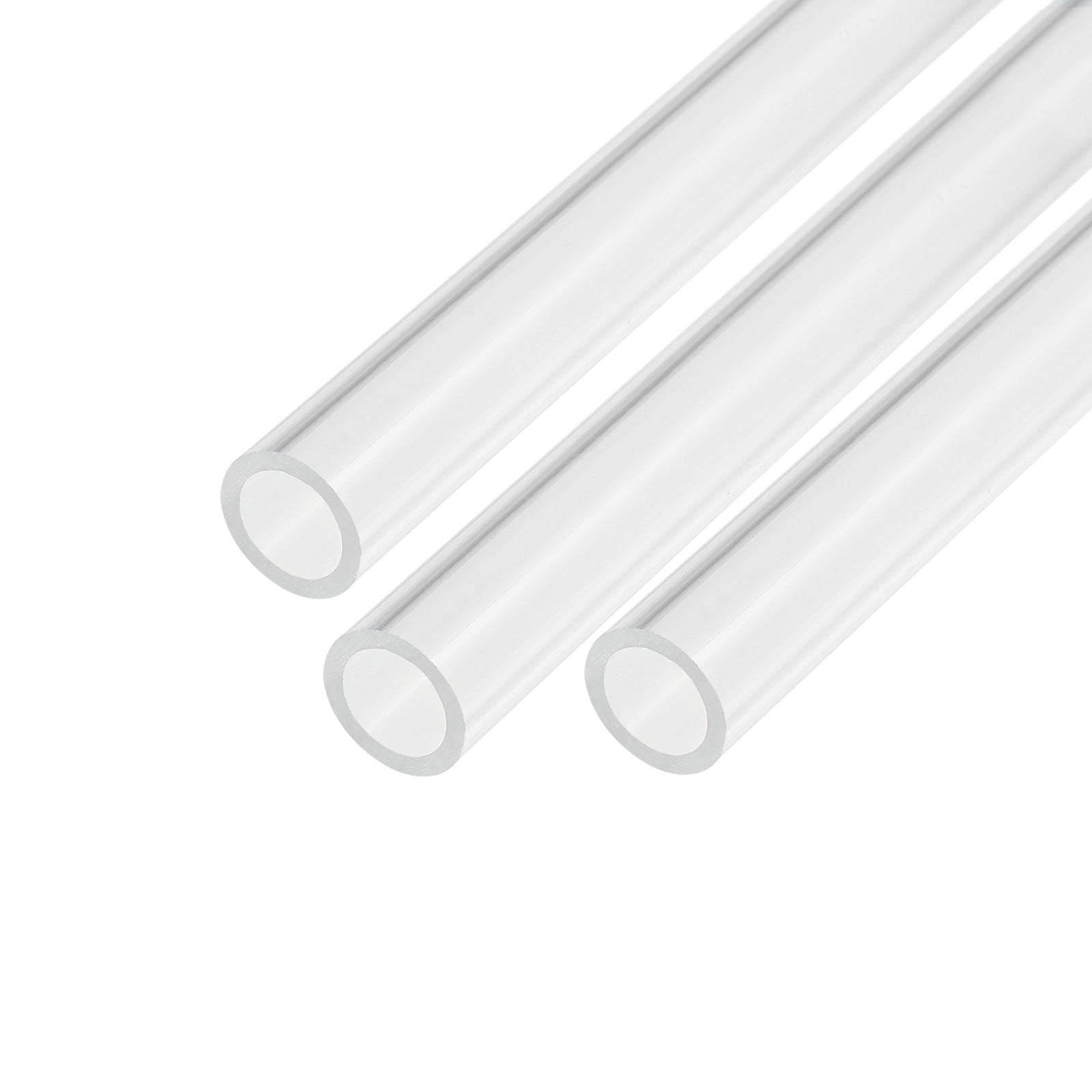 Acrylic Pipe Clear Rigid Round Tube 3pcs 12mm ID 16mm OD 6" for Lamps ...