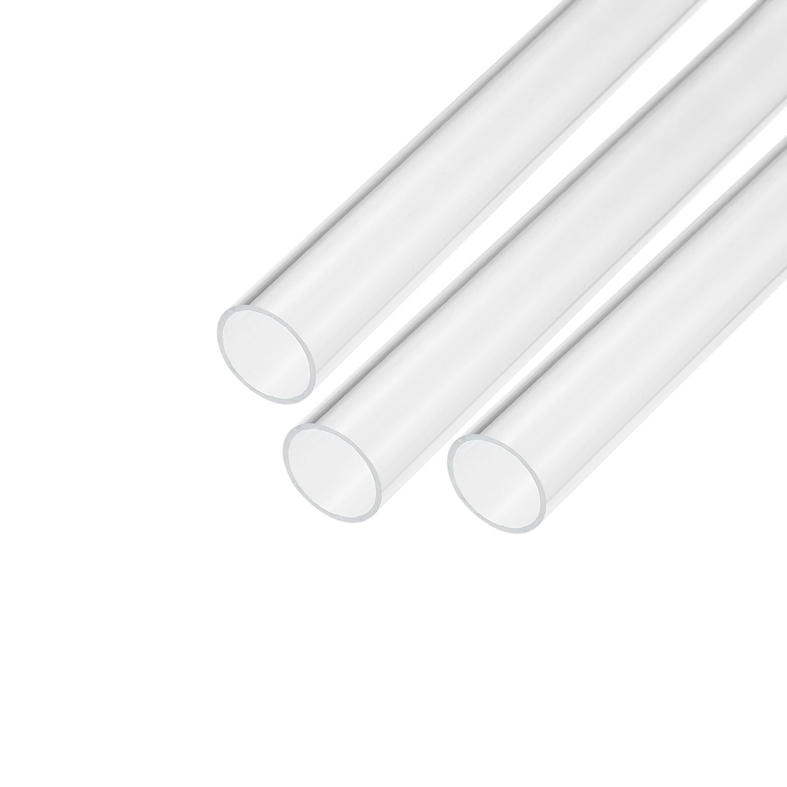 Acrylic Pipe Clear Rigid Round Tube 3pcs 18mm ID 22mm OD 6" for Lamps ...