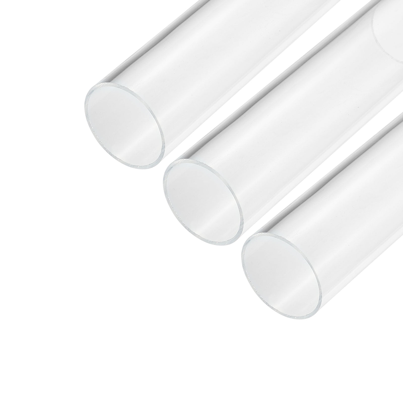 Acrylic Pipe Clear Rigid Round Tube 3pcs 42mm ID 45mm OD 6" for Lamps ...