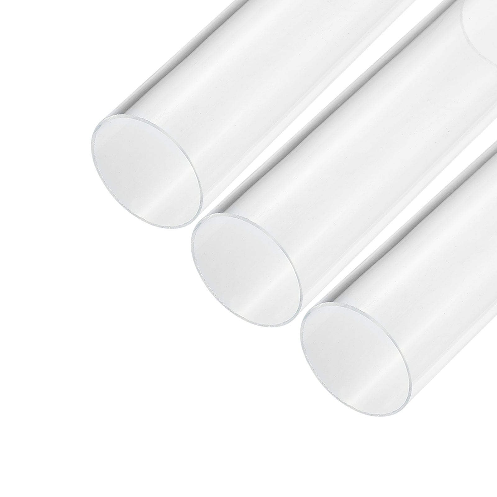 Acrylic Pipe Clear Rigid Round Tube 3pcs 47mm ID 50mm OD 6" for Lamps ...