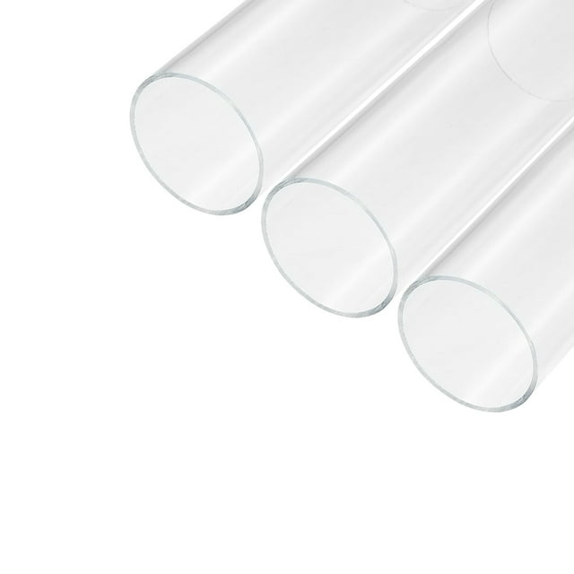 Acrylic Pipe Clear Rigid Round Tube 3pcs 51mm ID 55mm OD 6" for Lamps ...