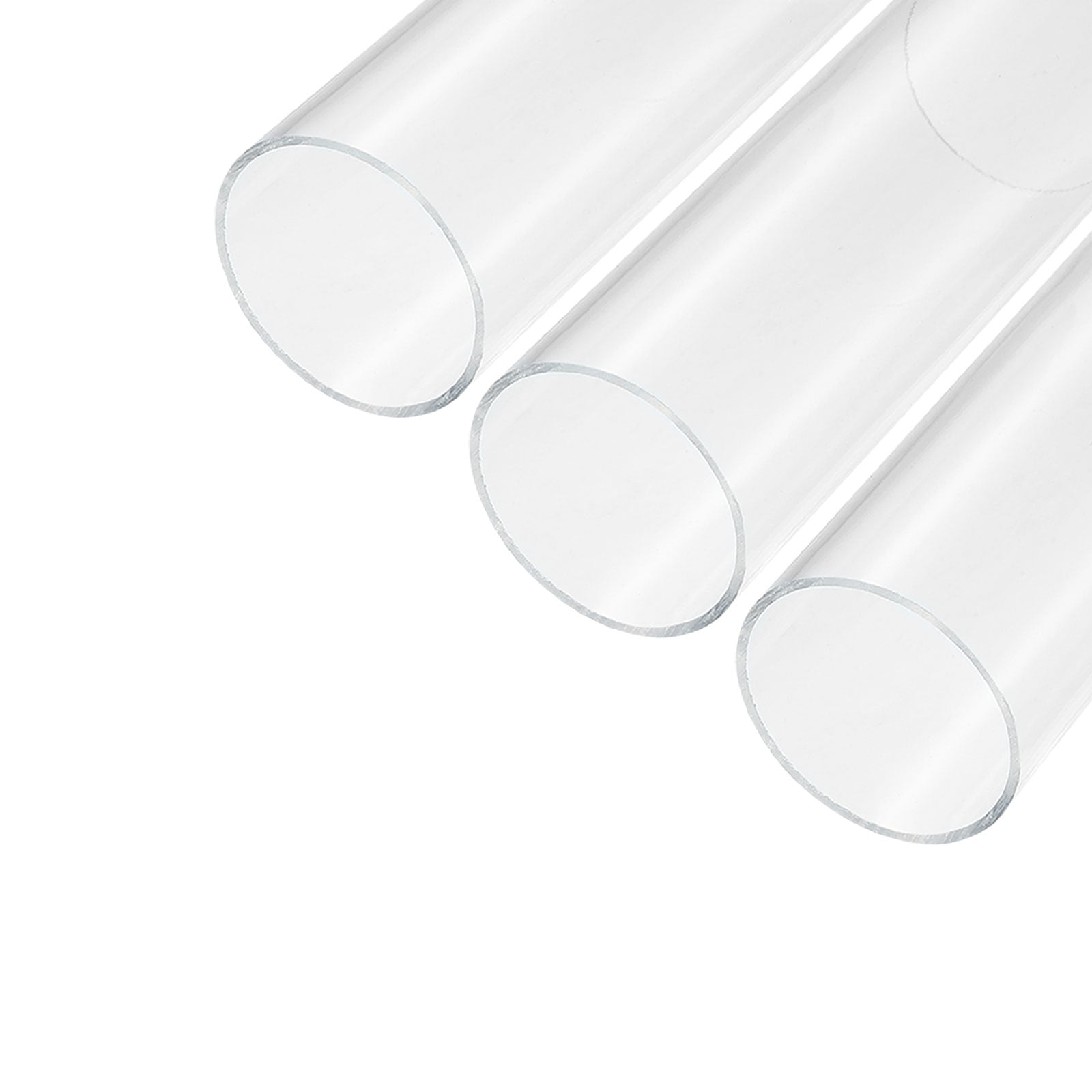 Acrylic Pipe Clear Rigid Round Tube 3pcs 61mm ID 65mm OD 6" for Lamps ...