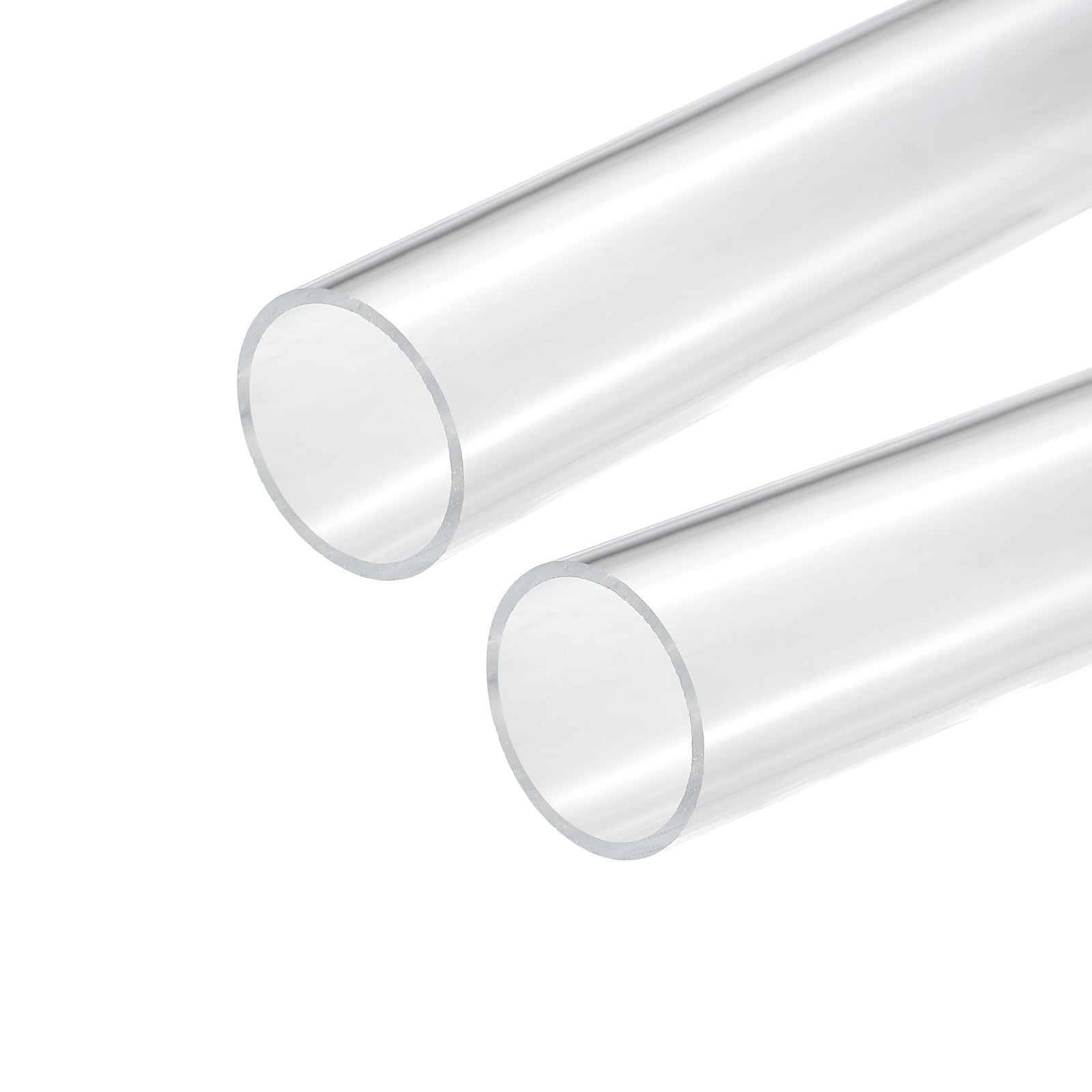 Acrylic Pipe Clear Rigid Round Tube 44mm ID 50mm OD 10" for Lamps and ...