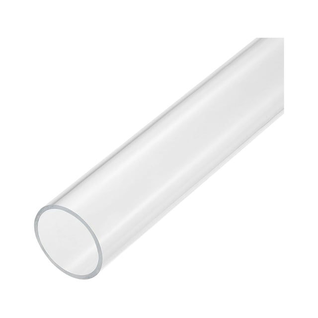 Acrylic Pipe Clear Rigid Round Tube 44mm ID 50mm OD 14" for Lamps and ...