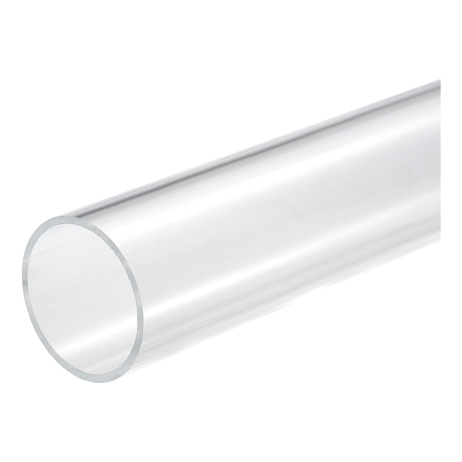 Acrylic Pipe Clear Rigid Round Tube 46mm ID 50mm OD 10" for Lamps and ...