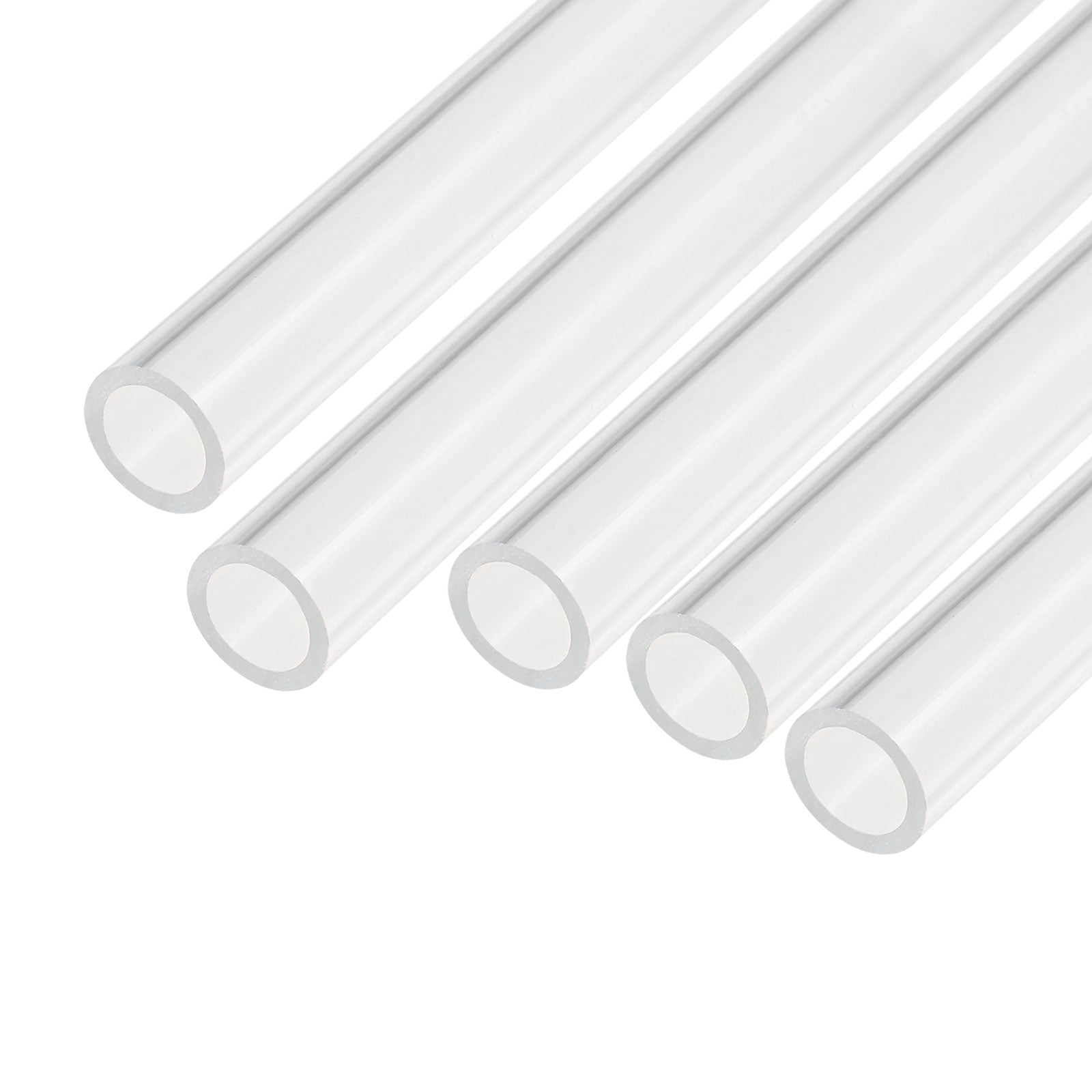 Acrylic Pipe Clear Rigid Round Tube 7pcs 11mm ID 15mm OD 6" for Lamps ...