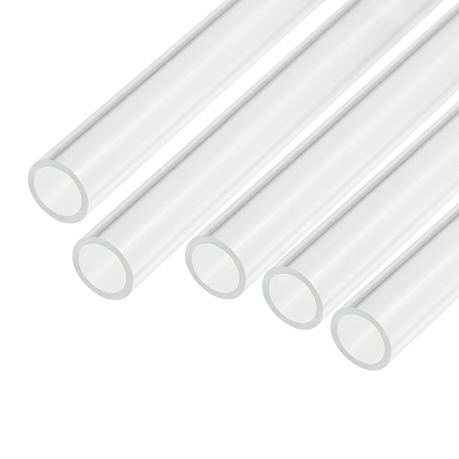Acrylic Pipe Clear Rigid Round Tube 9pcs 15mm ID 18mm OD 6" for Lamps ...