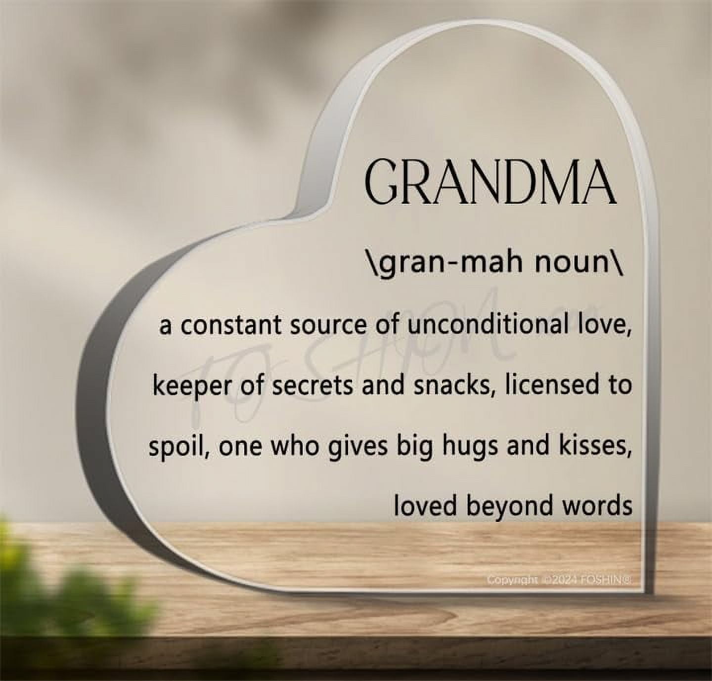 Acrylic Plaque Grandma Noun Acrylic Sign Desk Decor For Home Office ...