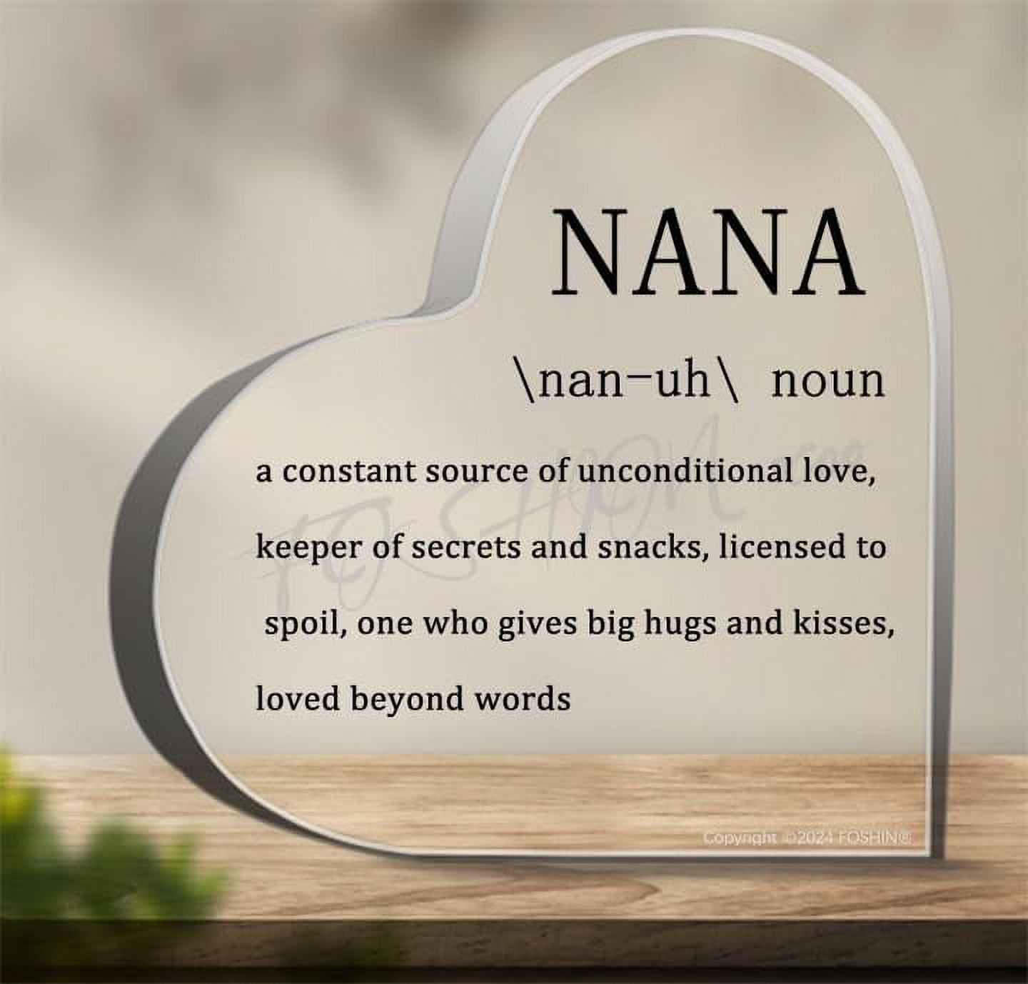 Acrylic Plaque Nana A Constant Source Of Unconditional Love Acrylic ...