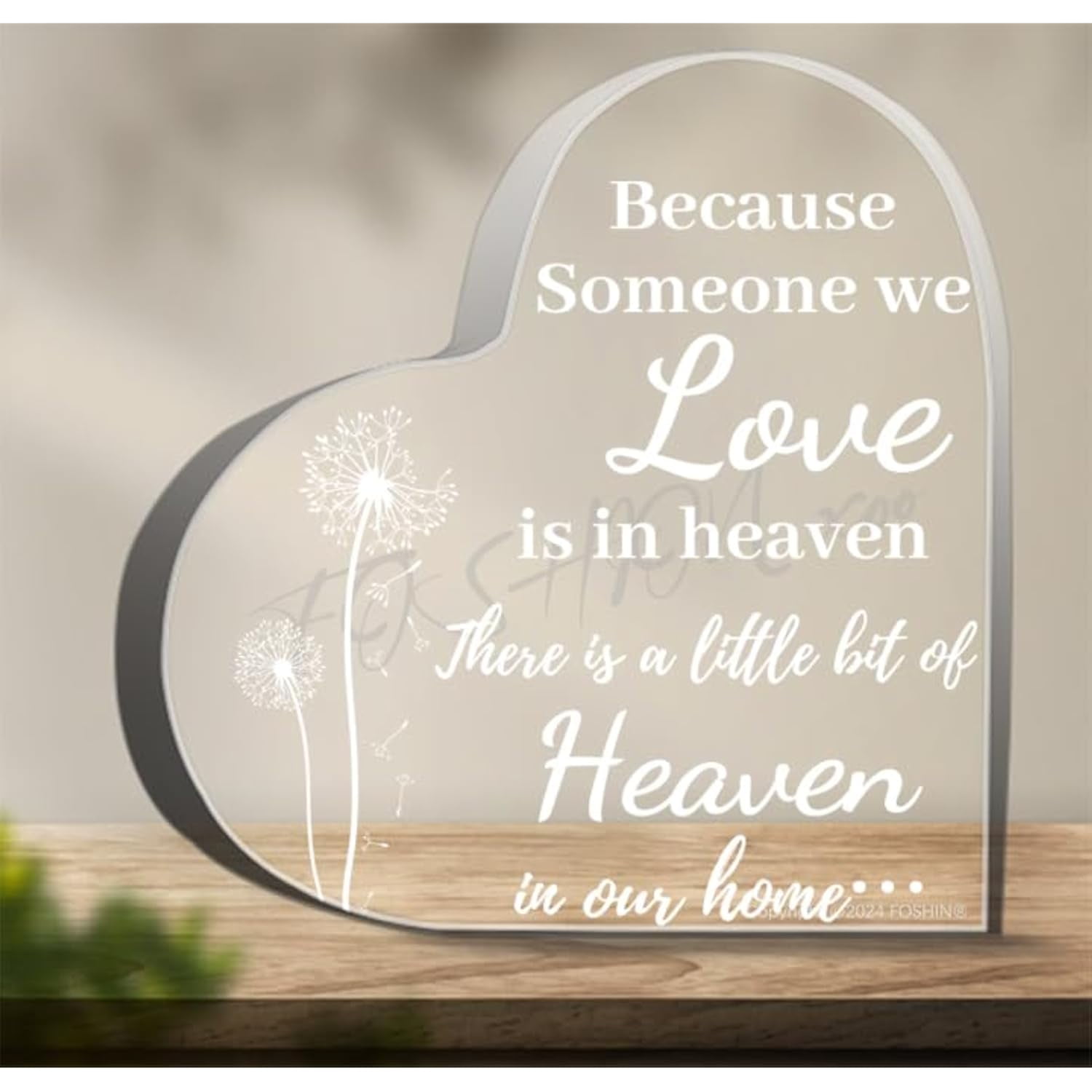 Acrylic Plaque Because Someone We Love Is In Heaven There Is A Little ...