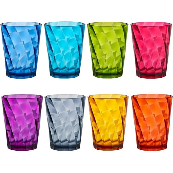 Acrylic Plastic Reusable Drinking Glass Rocks & Drinking Glasses, Jewel ...