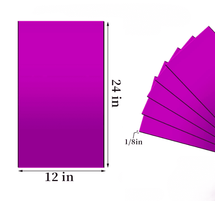 Acrylic Plastic Sheets 12" x 24", 1/8" Thick, Translucent Purple Panels ...