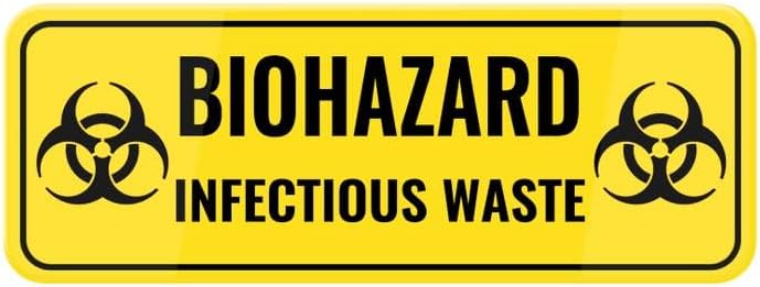 Acrylic Plastic Sign Biohazard Infectious Waste Sign For Business Self ...