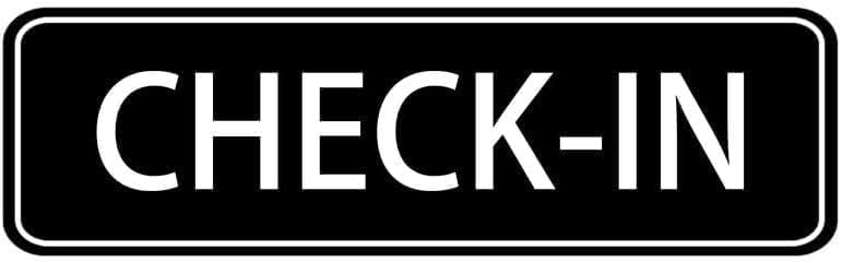 Acrylic Plastic Sign Check-In Sign For Unisex Door, Signs For Business ...