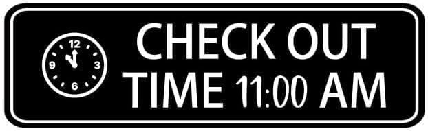 Acrylic Plastic Sign Check Out Time 11 Am Acrylic Sign For Office Door ...