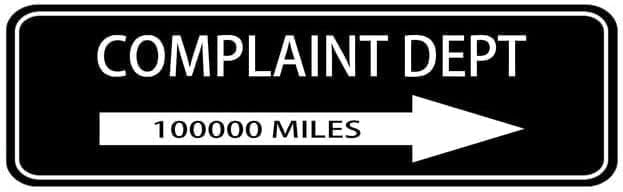 Acrylic Plastic Sign Complaint Dept 0000 Miles Arrow Acrylic Sign For ...