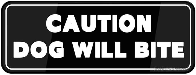 Acrylic Plastic Sign Dog Will Bite Beware Of Dog Caution Sign Sign With ...